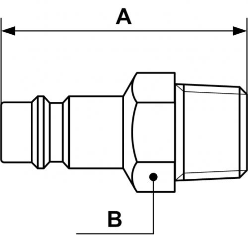 Male plug - Stainless Steel